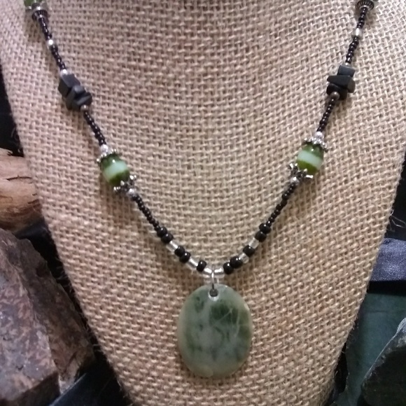 Jewelry | Jade And Obsidian Necklace | Poshmark